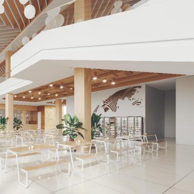 China Multifunctional Integrated Table and Chair Set for Restaurant Use 1200x600x750mm Customizable for sale