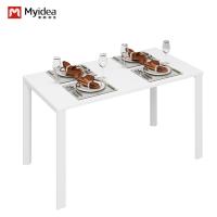 China Customizable Metal Rectangular Dining Table 1200x600x750mm for Home Hotel School for sale