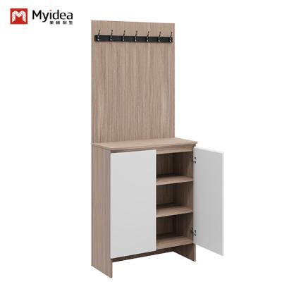 China Modern Open Wardrobe with Upper Hanging Rack and Lower Shoe Storage 800mm Width Customizable for sale