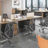 China Two-Person Modular Office Desk with 3 Drawers & 450lb Capacity - 1000×1180×1040mm Workstation for sale
