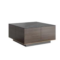 China Custom Luxury Wood Panel Coffee Table 1200x600x450mm for Office Hotel Living Room for sale