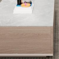 China Custom Luxury Wood Panel Coffee Table 1200x600x450mm for Office Hotel Living Room for sale