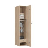 China Modern Metal Wardrobe with Hanging Rod and Desk 1600x550x2000mm for Bedroom Furniture for sale
