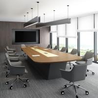 China Modern White Conference Table with E0 MFC Material and Custom Sizing Options for Office Meeting Rooms for sale