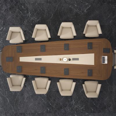 China Modern White Conference Table with E0 MFC Material and Custom Sizing Options for Office Meeting Rooms for sale