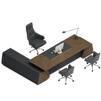 China Modern Luxury Boss Office Desk MG270 - 3580×2600×760mm L-Shaped Design with 450lb Load Capacity for sale