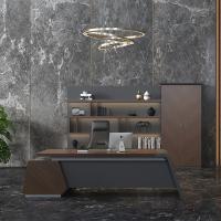 China Modern Luxury L-Shaped Office Desk 2700×2130×760mm with Storage Cabinet and 450lb Load Capacity for sale