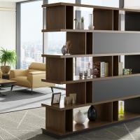 China Modern Office Filing Cabinet 2600x420x2200mm with Glass Panel - P2/E0 Grade MFC Board & ISO9001 Certified for sale