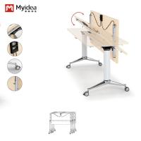 China Classic Modern Foldable Office Desk 1200×600×750mm with Panel Wood Style for Training Rooms and Classrooms for sale