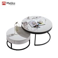 China Modern Small Tea Table φ600×300 mm Wooden Panel Coffee Table with ISO9001 Certification for Living Room & Outdoor Use for sale