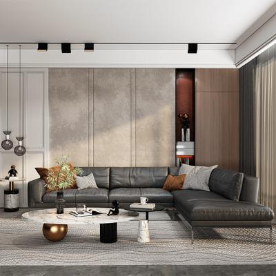 China Nordic Minimalism Leather Sofa Set Office Bedroom Traditional Sectional Design Metal Legs Single Triple Seat Living Hotel for sale