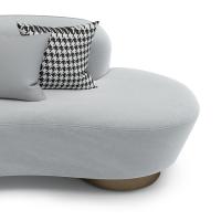 China Nordic Minimalism Leather Sofa Set 3-Seater with Metal Legs and Fabric Upholstery for Office and Bedroom for sale