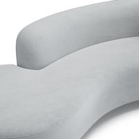 China Nordic Minimalism Leather Sofa Set 3-Seater with Metal Legs and Fabric Upholstery for Office and Bedroom for sale