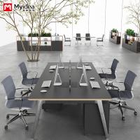 China Modern 4-Person Office Desk with Wooden Table Top & Aluminum Alloy Legs - 3 Year Warranty ISO9001 Certified for sale