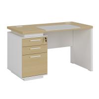 China Modern Single-Person Wood Study Desk with Storage Drawers and Locks - 450lb Capacity L-Shaped Office Furniture for sale