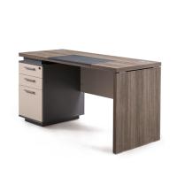 China Modern Single-Person Wood Study Desk with Storage Drawers and Locks - 450lb Capacity L-Shaped Office Furniture for sale