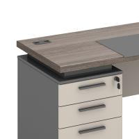 China Modern Single-Person Wood Study Desk with Storage Drawers and Locks - 450lb Capacity L-Shaped Office Furniture for sale