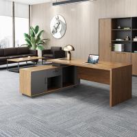 China Myidea Boss Office Desk with Sub Cabinet - 450lb Capacity L-Shaped Executive Desk with 3 Drawers for sale