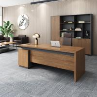 China Myidea Boss Office Desk with Sub Cabinet - 450lb Capacity L-Shaped Executive Desk with 3 Drawers for sale