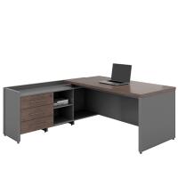 China Myidea Modern L-Shaped Office Desk and Chair Combination with 3 Drawers, 450lb Capacity, ISO9001 Certified Executive Workstation for sale