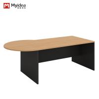 China Simple Single Person Office Desk 1600x800x750mm MFC Wood Style Supervisor Desk for sale