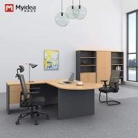 China Simple Single Person Office Desk 1600x800x750mm MFC Wood Style Supervisor Desk for sale