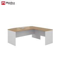 China Custom Executive Desk with Filing Cabinets Drawers and Data Storage 450lb Capacity E0 Grade Particle Board for sale