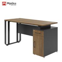 China Myidea Customized Steel Legged Office Desk with Storage 450lb Capacity E0 Grade for sale