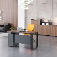 China Myidea Customized Steel Legged Office Desk with Storage 450lb Capacity E0 Grade for sale