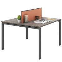 China White 4-Person Staff Desk with Bright Color Screen and Wire Box Custom Office Furniture for sale