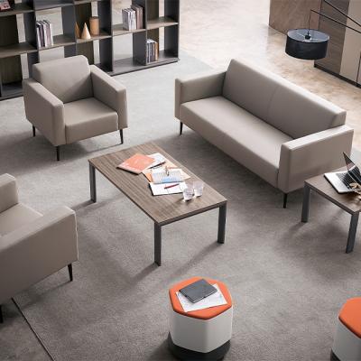 China MG325 Modern Office Leather Sofa with Solid Wood Frame - Executive Furniture for Manager Offices and Waiting Areas for sale