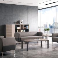 China Modern Office Leather Sofa Set MG326 with Stainless Steel Legs and 3-Year Component Shelf Life for Business Reception Areas for sale