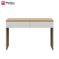 China Customizable Mirror Drawer Desk and Chair Set 1000N Load Capacity White Bedroom Dressing Table for sale