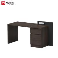 China Custom Wooden Office Desk with Side Drawers and Filing Cabinet for Single Occupancy Workstation for sale