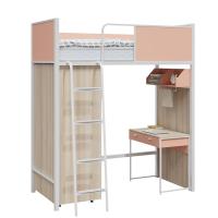 China Steel Wood Combination Bunk Bed with Built-in Desk and Storage - 3-Year Shelf Life for University Dormitories for sale