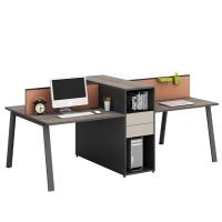 China Myidea 3600mm L-Shaped Office Workstation Desk for 2-4 People with Storage Cabinet 450lb Capacity for sale