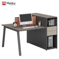 China Myidea 3600mm L-Shaped Office Workstation Desk for 2-4 People with Storage Cabinet 450lb Capacity for sale