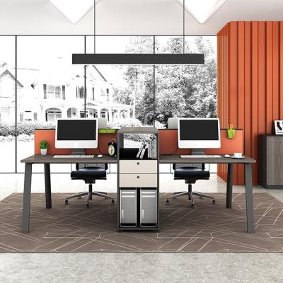 China Myidea 3600mm L-Shaped Office Workstation Desk for 2-4 People with Storage Cabinet 450lb Capacity for sale
