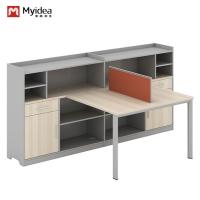 China Finance Office Desk and Chair Combination 6-4 Person Seat Modern Screen Booth W3600xD1200xH1005 for sale