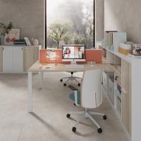 China Finance Office Desk and Chair Combination 6-4 Person Seat Modern Screen Booth W3600xD1200xH1005 for sale