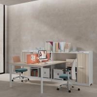 China Finance Office Desk and Chair Combination 6-4 Person Seat Modern Screen Booth W3600xD1200xH1005 for sale