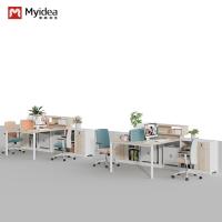 China Modern 6-Seat Staff Workstation Desk with Card Holders 3600x1200mm Office Furniture for sale