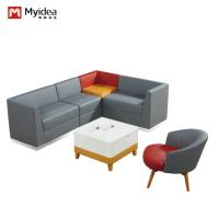 China MG345 Modern Corner Office Leather Sofa for Reception Areas and Guest Meetings - 3-Year Shelf Life for sale