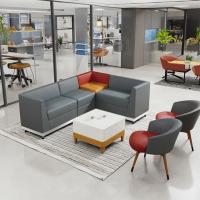 China MG345 Modern Corner Office Leather Sofa for Reception Areas and Guest Meetings - 3-Year Shelf Life for sale