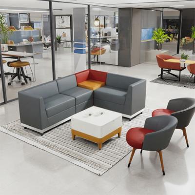 China MG345 Modern Corner Office Leather Sofa for Reception Areas and Guest Meetings - 3-Year Shelf Life for sale