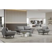 China Modern Three-Seater Office Leather Sofa for Reception and Waiting Area MG346 for sale