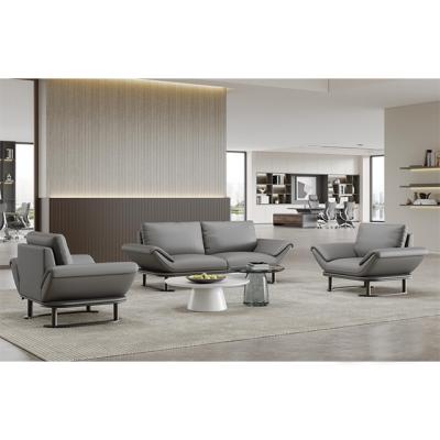 China Modern Three-Seater Office Leather Sofa for Reception and Waiting Area MG346 for sale
