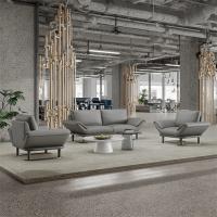 China Modern Three-Seater Office Leather Sofa for Reception and Waiting Area MG346 for sale
