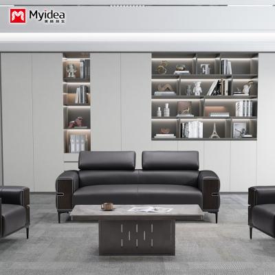 China Modern Office Leather Sofa Set for Reception Area Guest Seating MG539 for sale