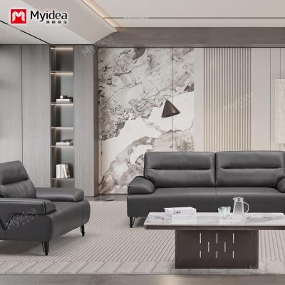 China Modern Office Leather Sofa Set for Hotel Lobby CEO Room Reception MG540 for sale